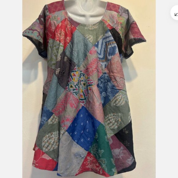 Funky Stuff | Tops | Nwt Funky Stuff Hippie Boho Patch Embroidered ...